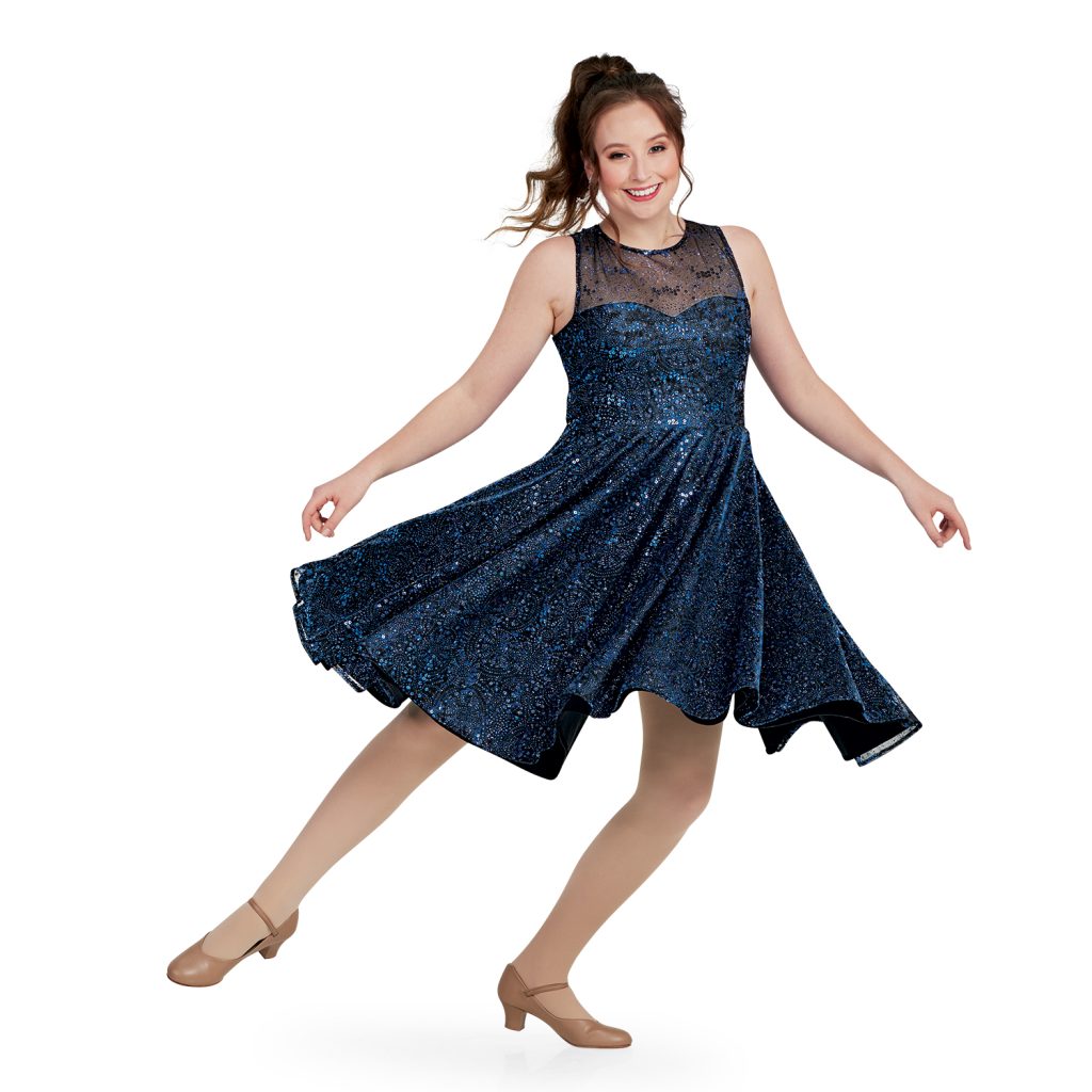 Custom Show Choir Dress Sweetheart Neck, Natural Waist | Band Shoppe