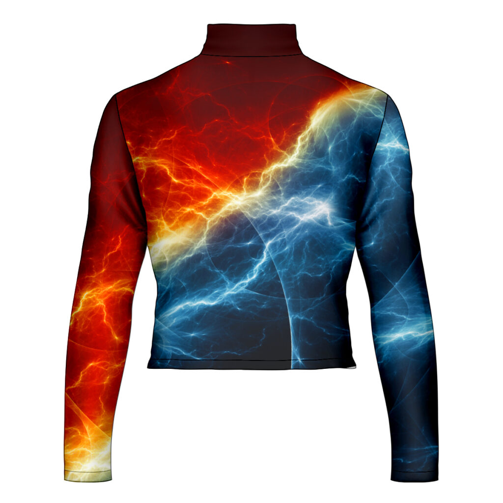 Custom Red/Blue Lightning Printed Marching Top | Band Shoppe