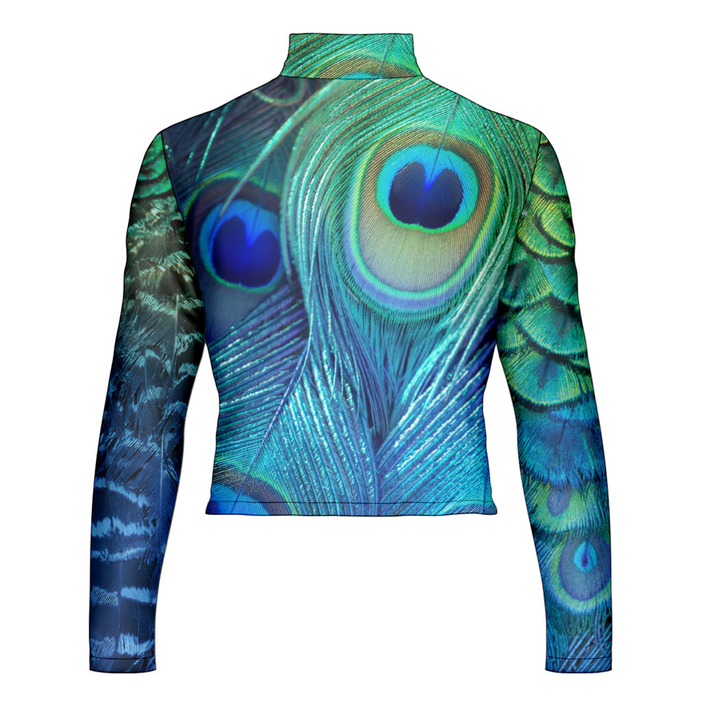 Custom Peacock Feathers Printed Marching Top | Band Shoppe