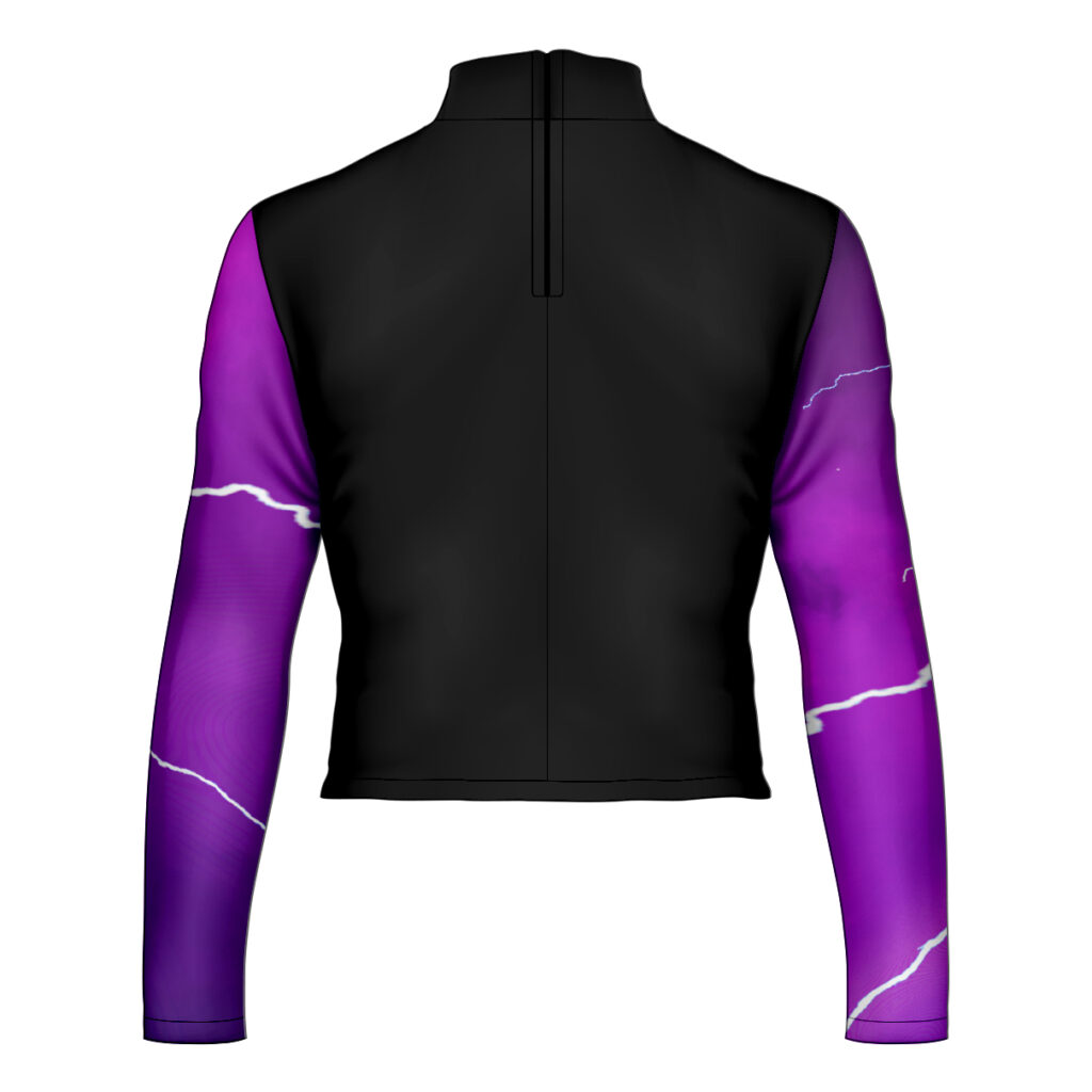 Custom Purple Lightning Printed Marching Top | Band Shoppe