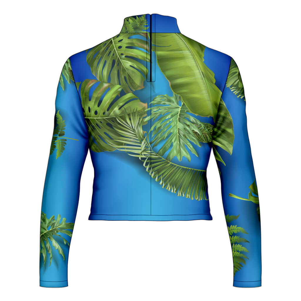 Custom Monstera Leaves Printed Marching Top | Band Shoppe