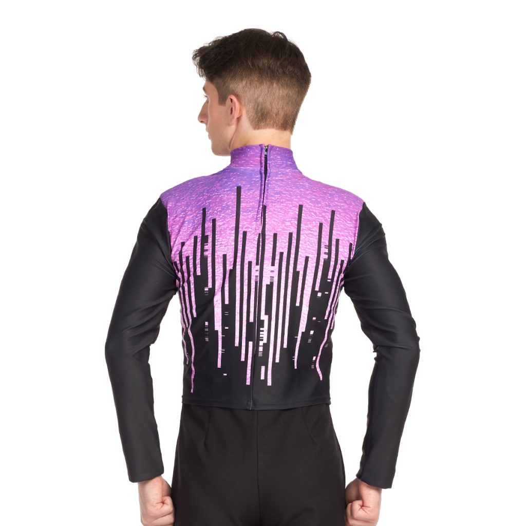 Custom Purple Geometric Printed Marching Top | Band Shoppe