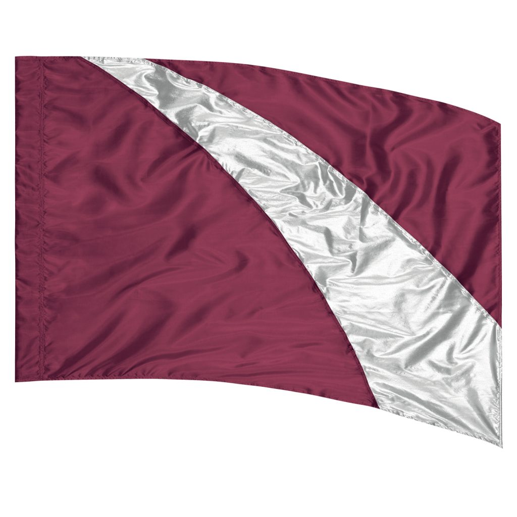 Maroon/Silver Sewn Flag 5538580 | Band Shoppe