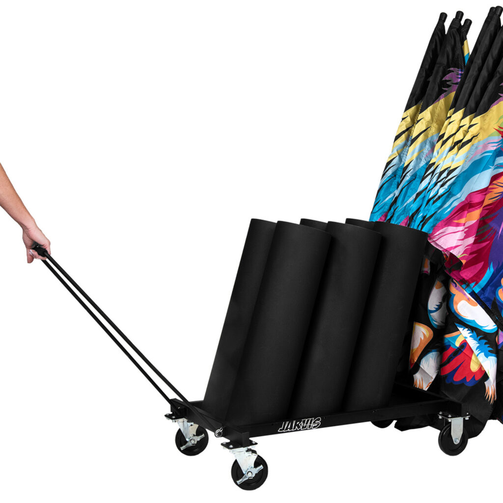 Jarvis Color Guard Flag Pole Cart | Band Shoppe