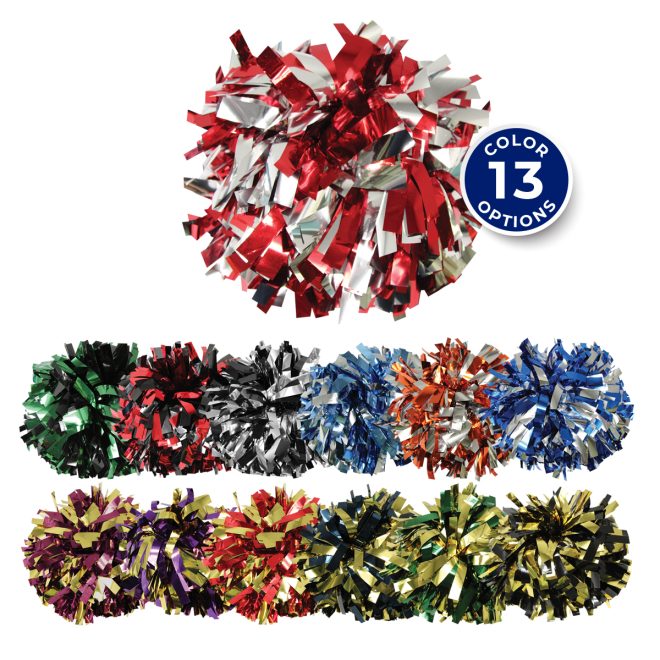 6" Two-Color Metallic Show Pom | Band Shoppe